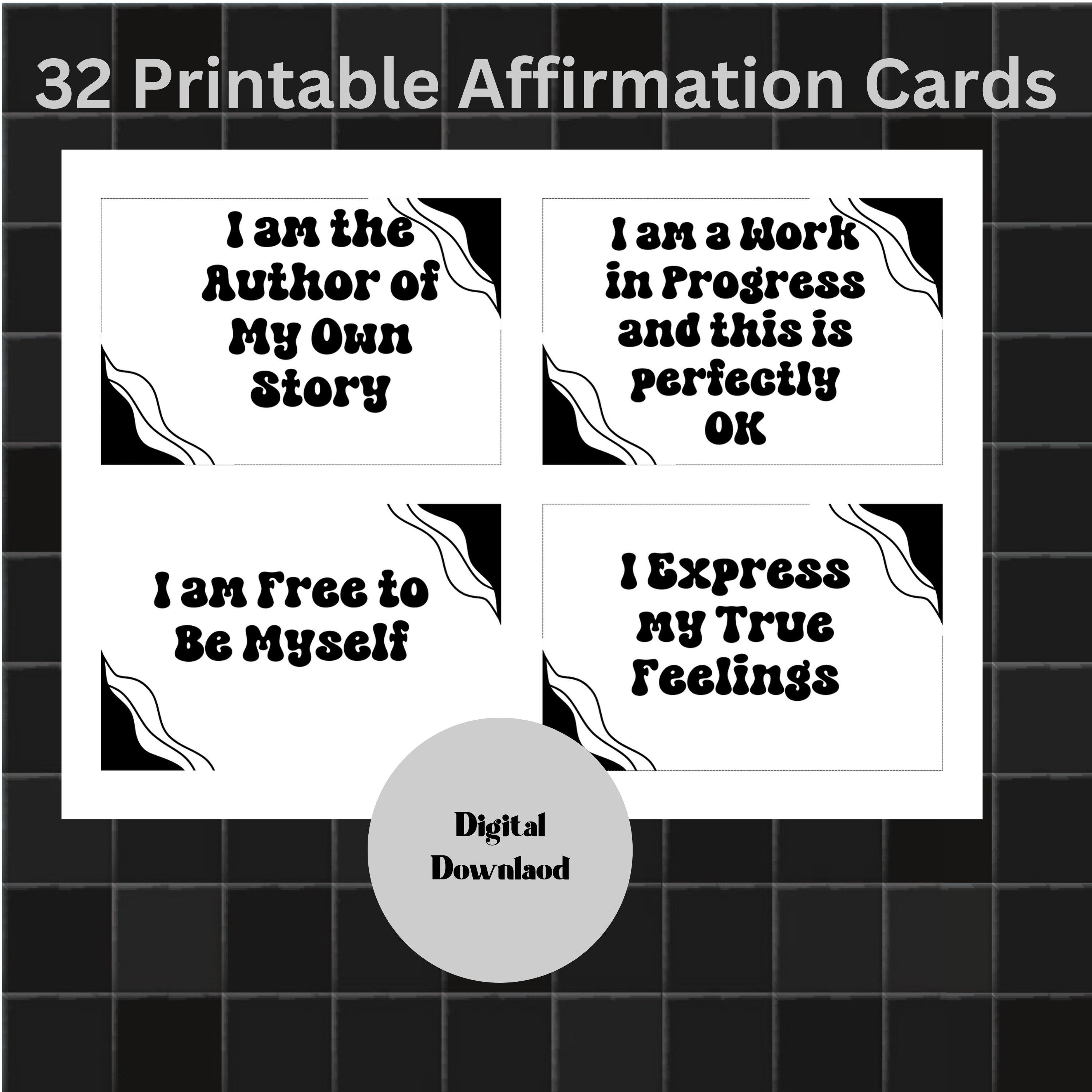 Positive Affirmations Cards/printable Affirmation PDF Sheets/daily ...