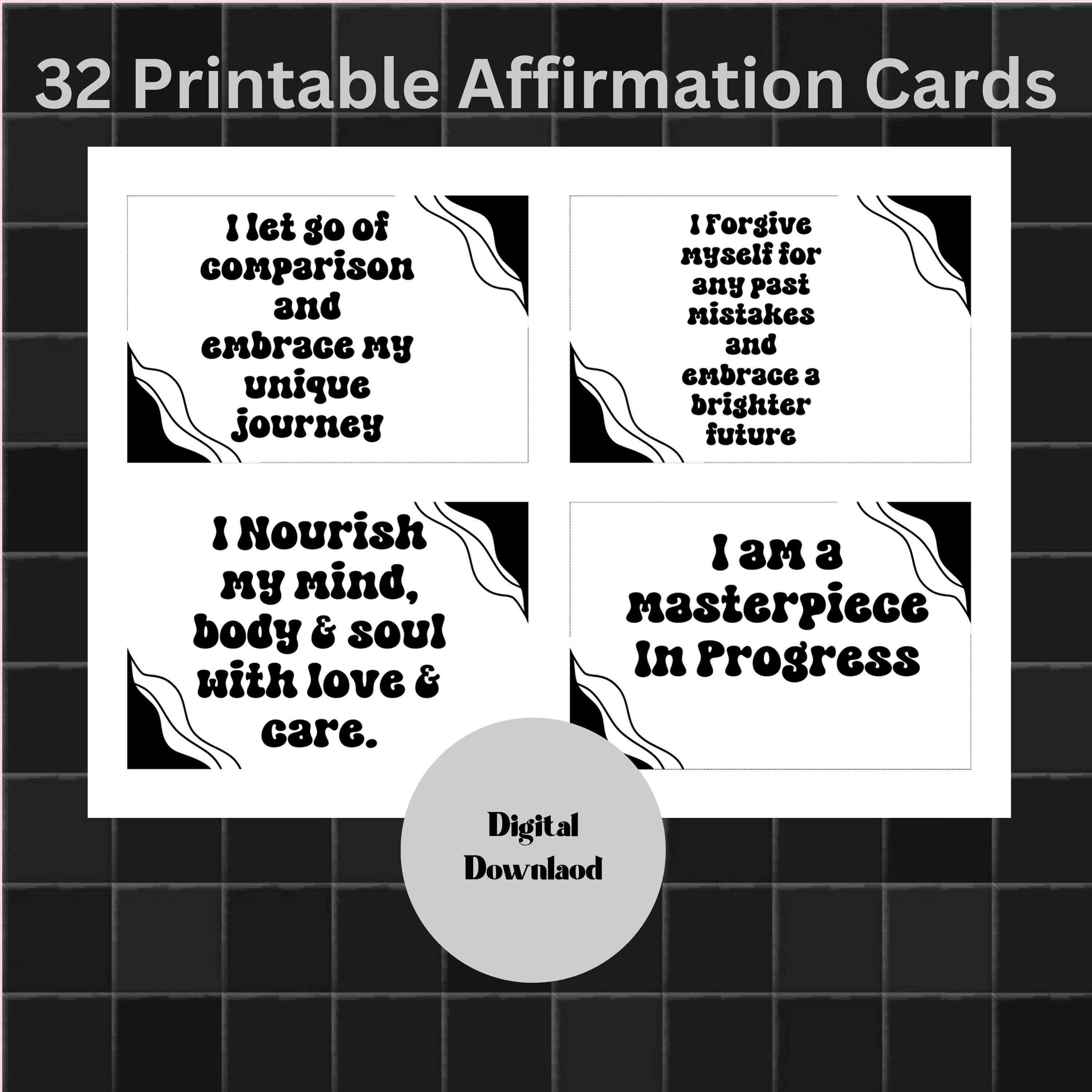 Positive Affirmations Cards/printable Affirmation PDF Sheets/daily ...