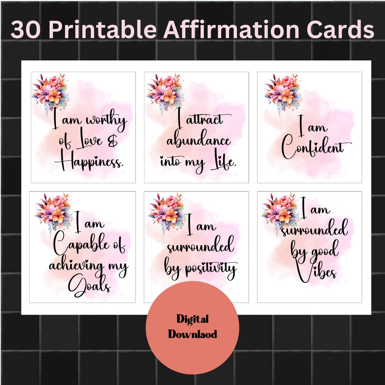 Positive Affirmations, Printable Affirmations, Self Love Affirmations ...