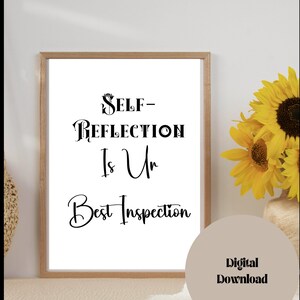 Embrace Reflection/self Reflection/ Digital Wall Decor/mindful Self ...