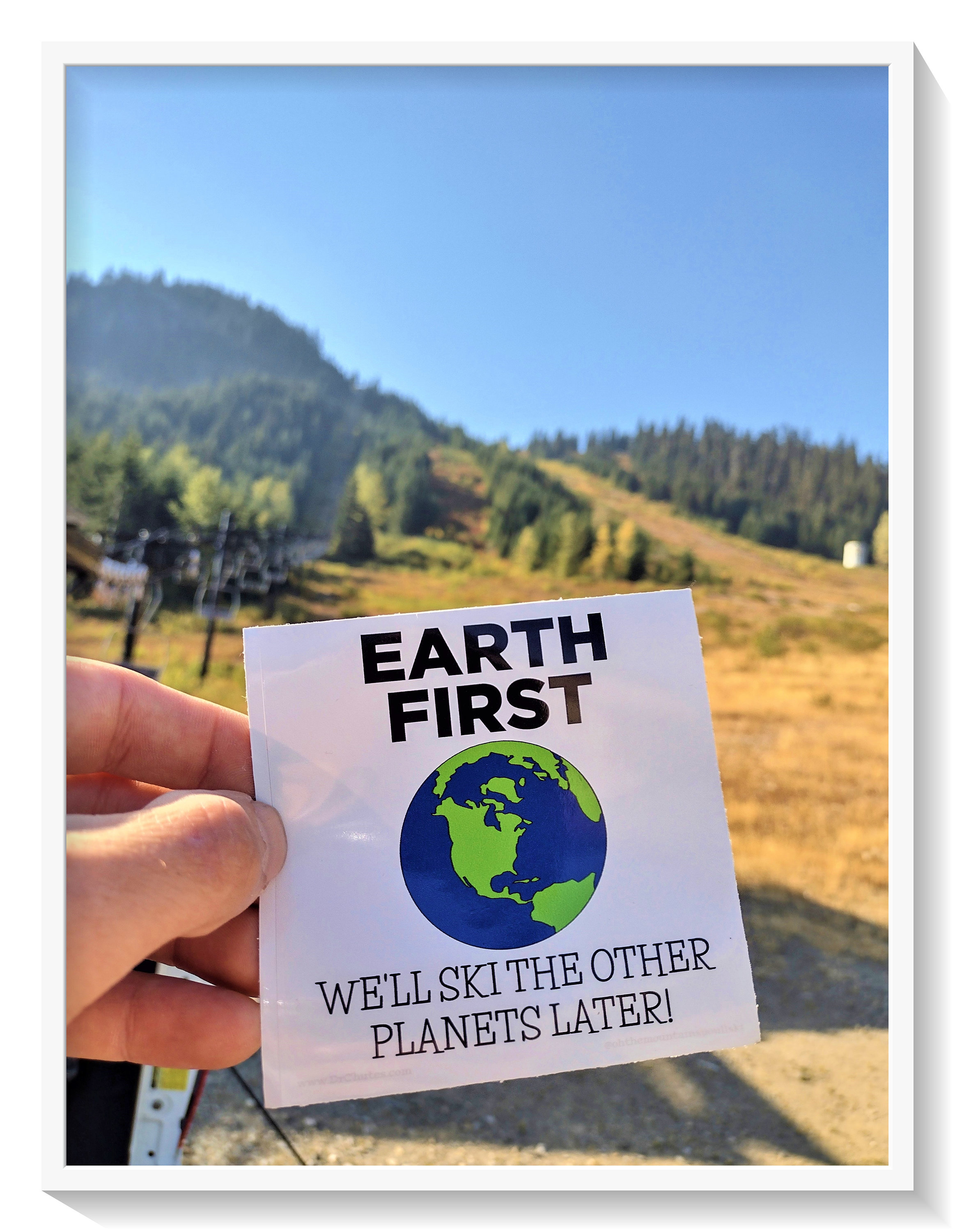 Earth First We'll Ski the Other Planets Later Sticker, Waterproof ...