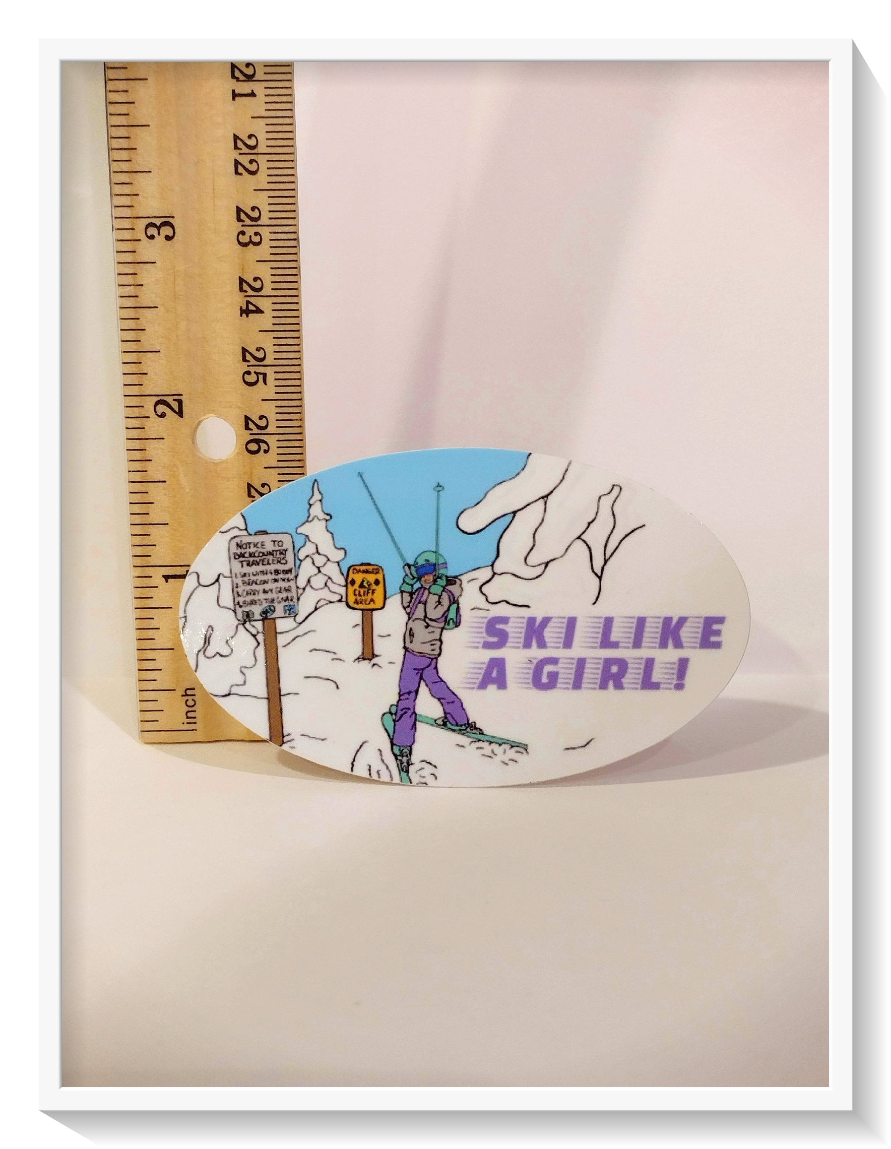 Ski Like A Girl Ski Sticker, Waterproof Outdoor 3in X 1.75in, Small ...