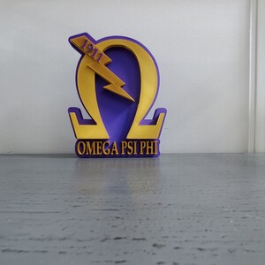 OMEGA PSI PHI Fraternity Thunder Desk Plate - Etsy