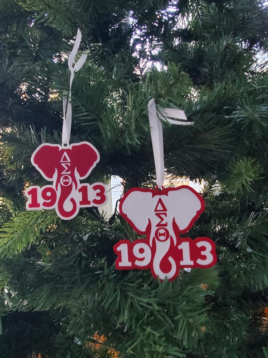 Handmade Delta Sigma Theta Christmas Ornaments – Set of 2, 3D Printed ...