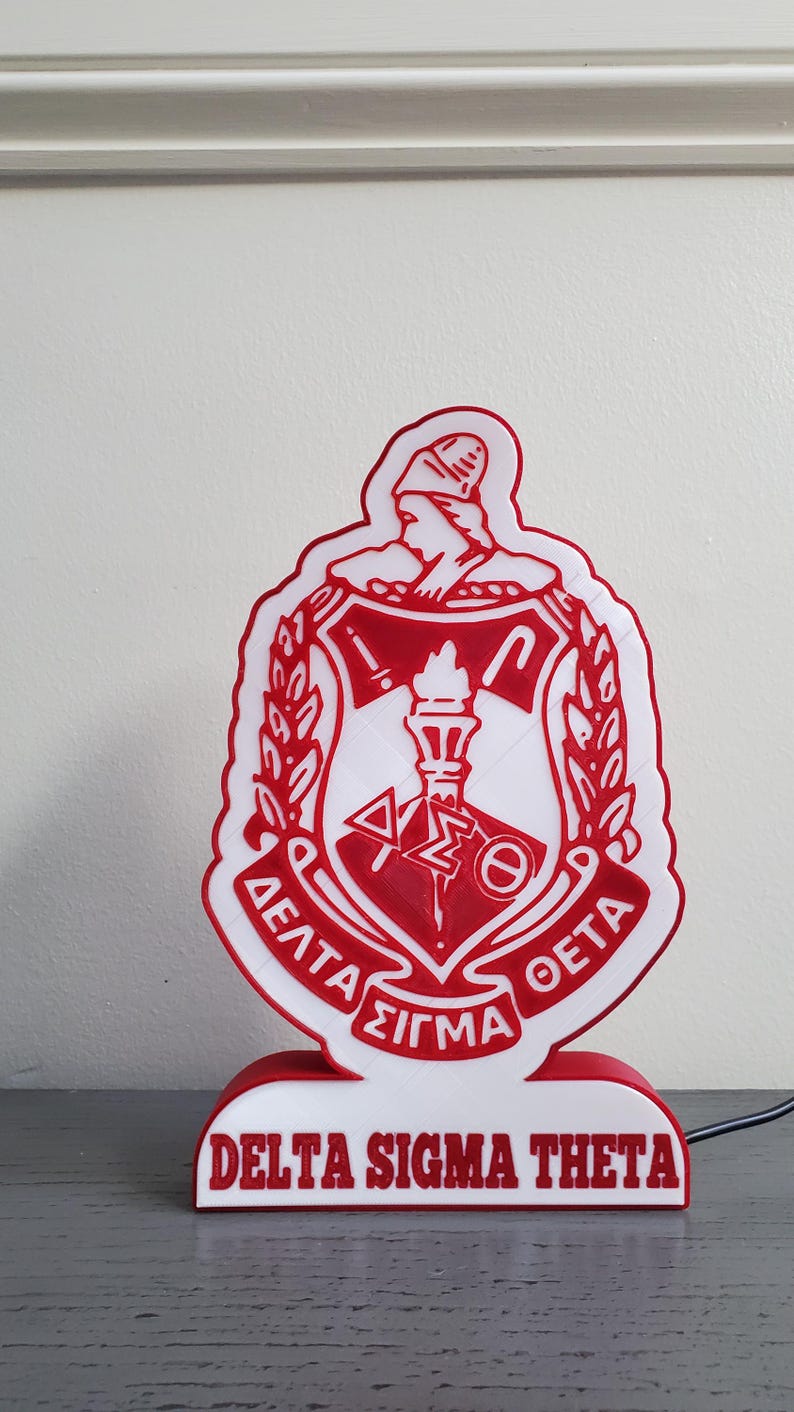 Delta Sigma Theta Led USB Shield Desk Lamp - Etsy