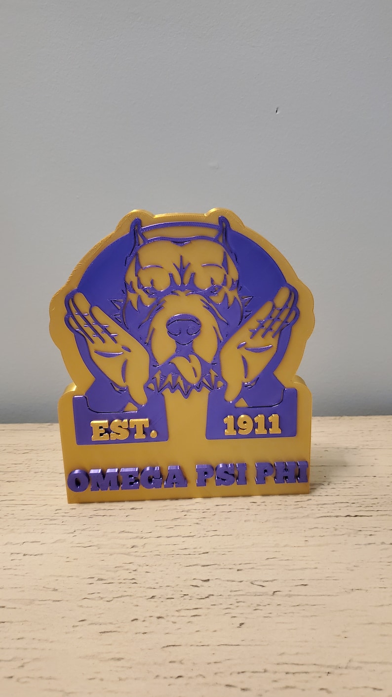 OMEGA PSI PHI Fraternity que Dog Desk Plate - Etsy