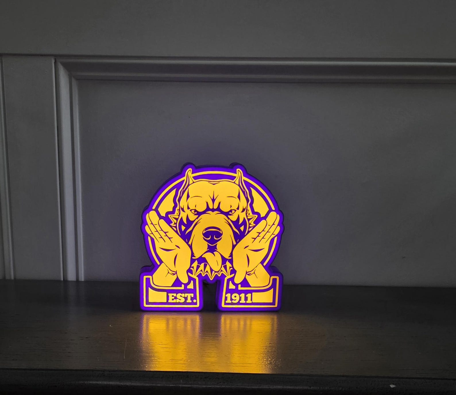 Omega Psi Phi Que Dog 9" LED Lightbox - Etsy