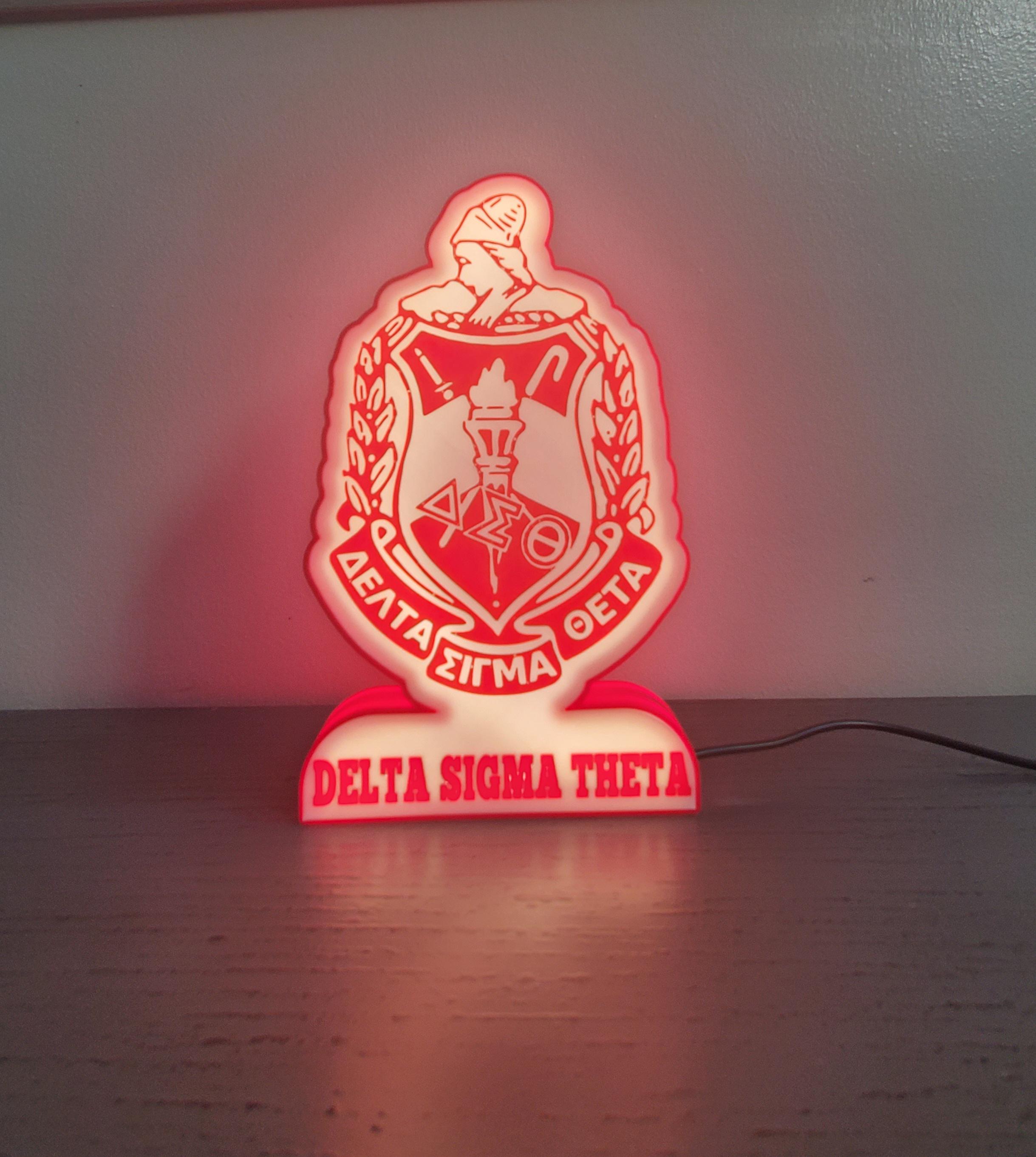 Delta Sigma Theta Led USB Shield Desk Lamp - Etsy