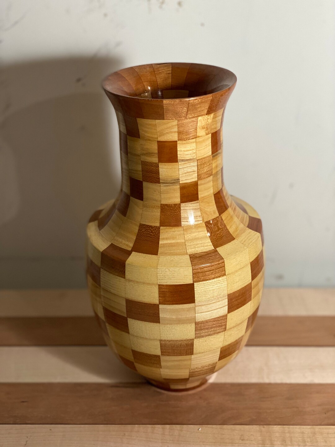 Handcrafted Segmented Wood Vase - Etsy
