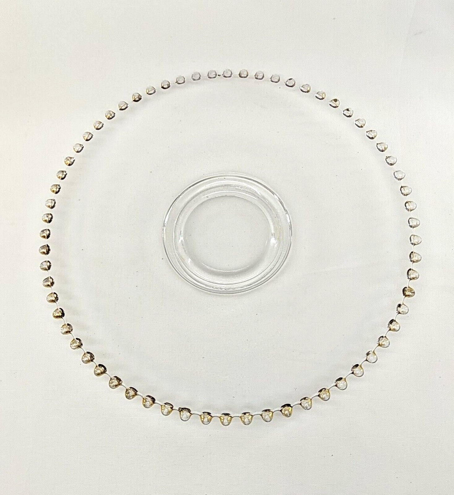 Large Imperial Glass Candlewick Round Tray or Platter 12 Diameter - Etsy