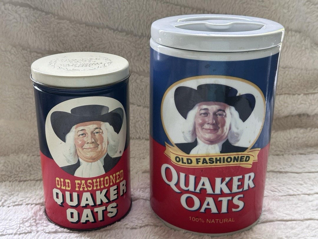 Vintage Quaker Oats Cookie Jar: 120th Anniversary Ceramic Canister ...