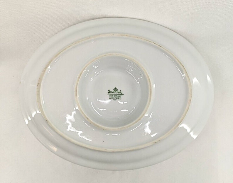 Rosenthal Alemania Winifred Moss Rose Gravy Bowl con placa inferior ...