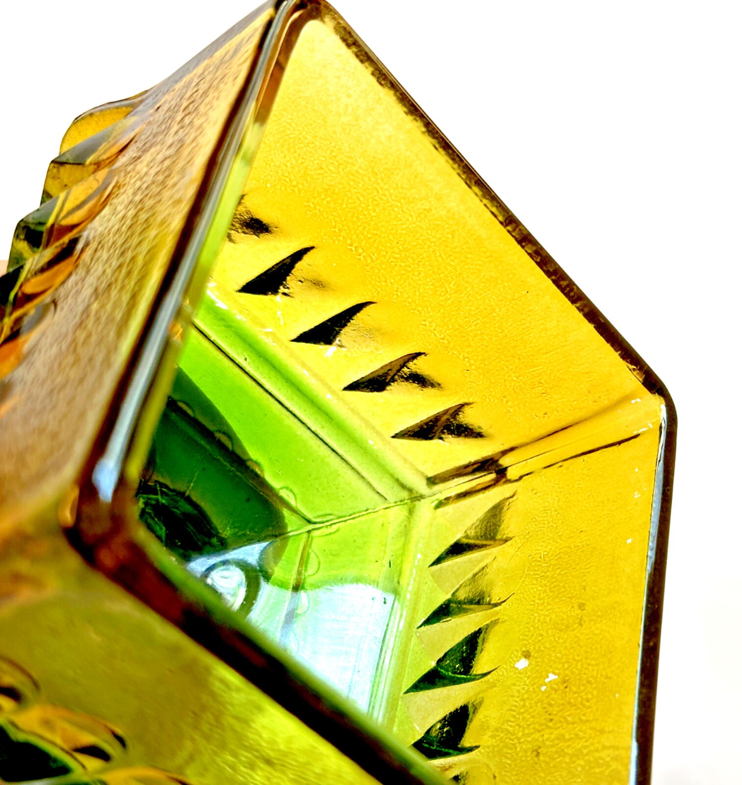 Vintage Green Jeanette Glass Square Candy Dish With Lid - Etsy