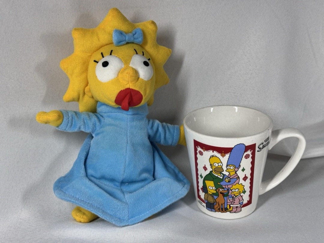 Universal Studios the Simpsons Maggie Plush Stuffed Animal 9”/mug ...