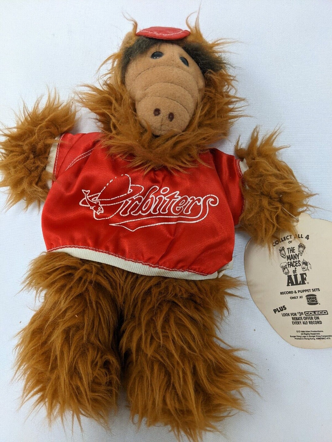 1988 Vintage ALF Hand Puppet 11 Plush Stuffed Animal Toy Burger King - Etsy