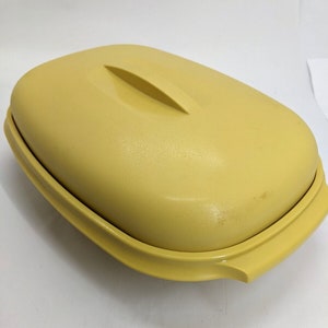 Vintage Yellow 2 Pcs Steamer Tupperware Dish Microwavable - Etsy