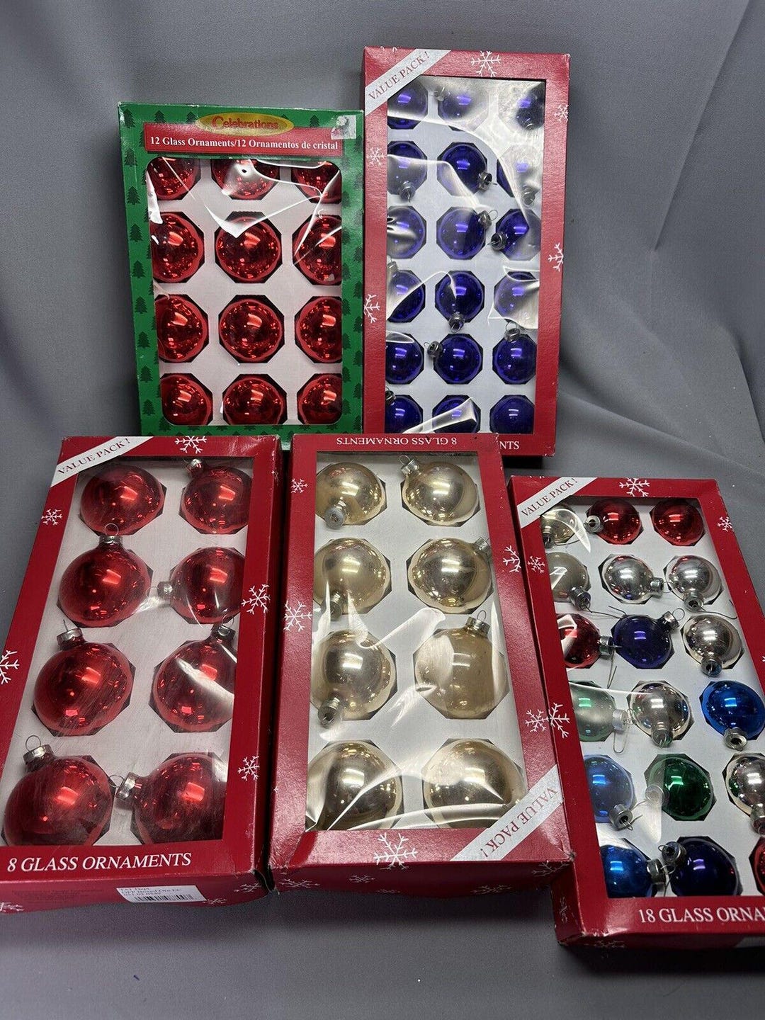 Vintage Rauch Tree Ornaments 16x2.5" Ball, 36x1.5" Ball, 12x2" Ball, W ...