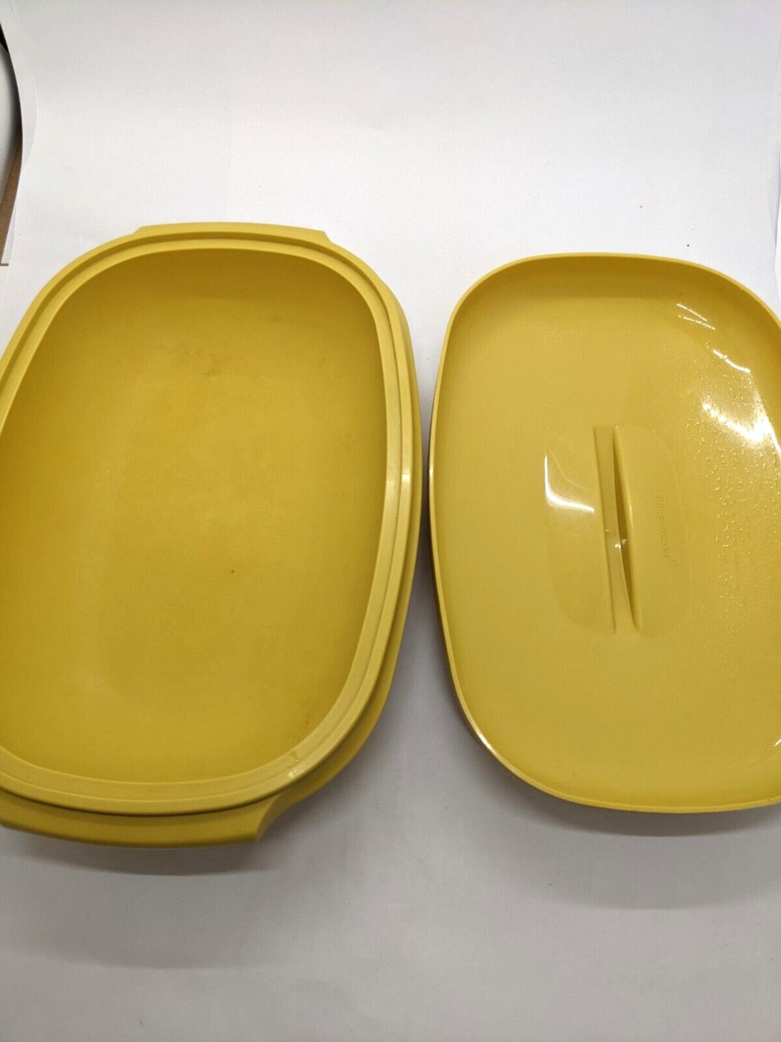 Vintage Yellow 2 Pcs Steamer Tupperware Dish Microwavable - Etsy