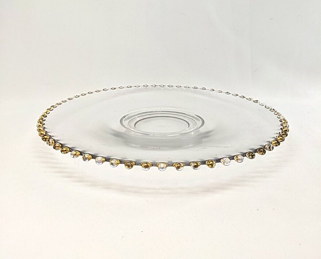 Large Imperial Glass Candlewick Round Tray or Platter 12 Diameter - Etsy