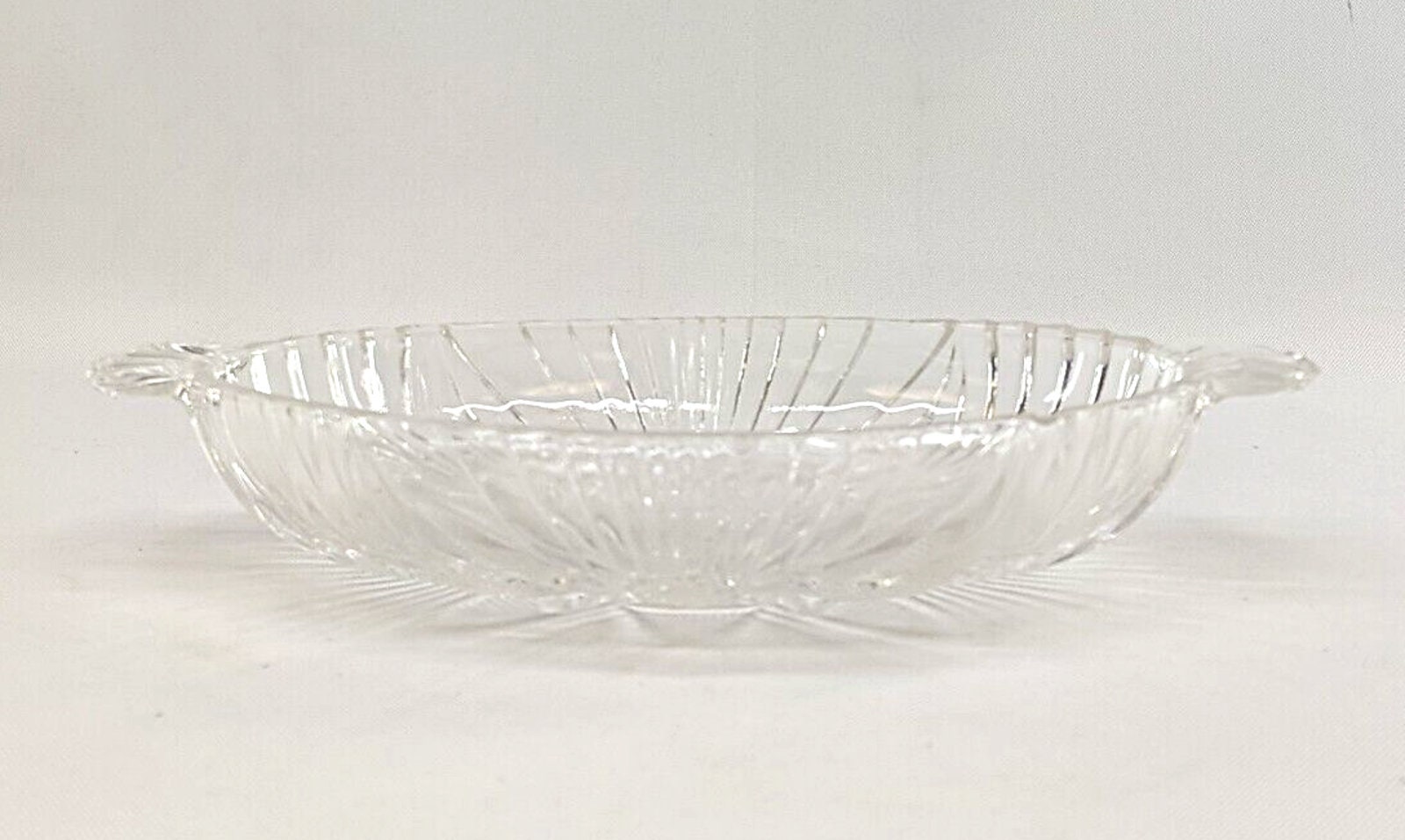 Vintage Pressed Glass Divided Oval Serving Bowl Relish Candy Pickle ...