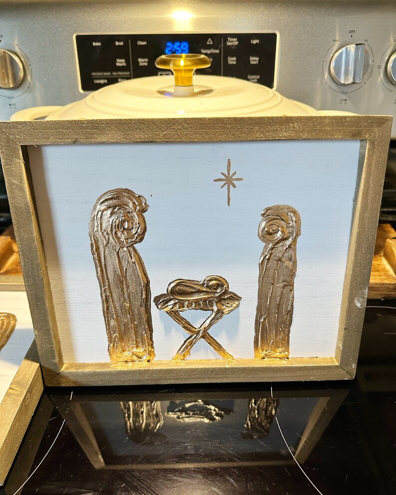 8x10 Molded & Gold Nativity Framed - Etsy