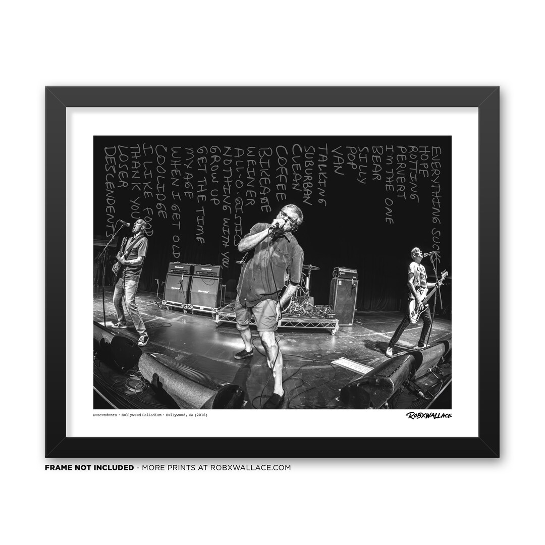 Descendents Punk Rock Photo Print: Live Music Poster, Hollywood 2017 - Etsy
