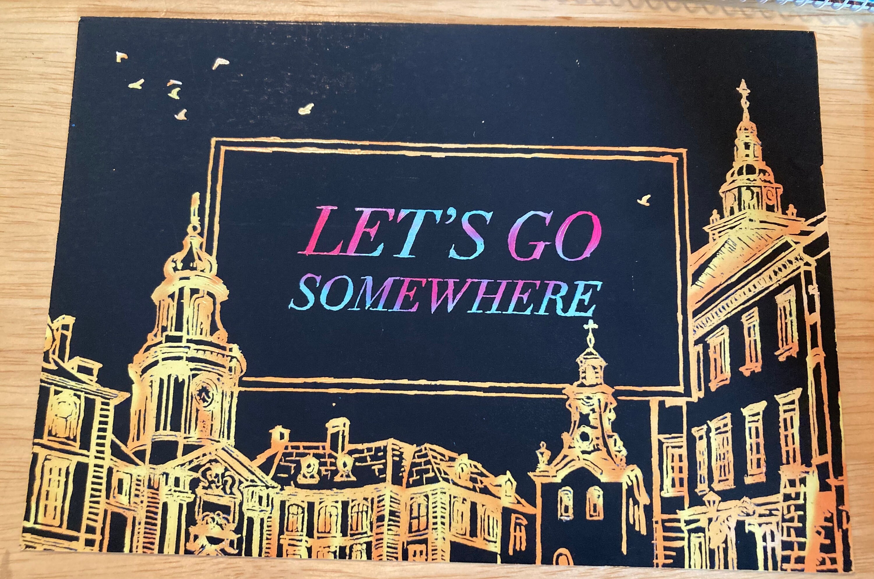 Let’s Go Somewhere Scratch Art - Etsy