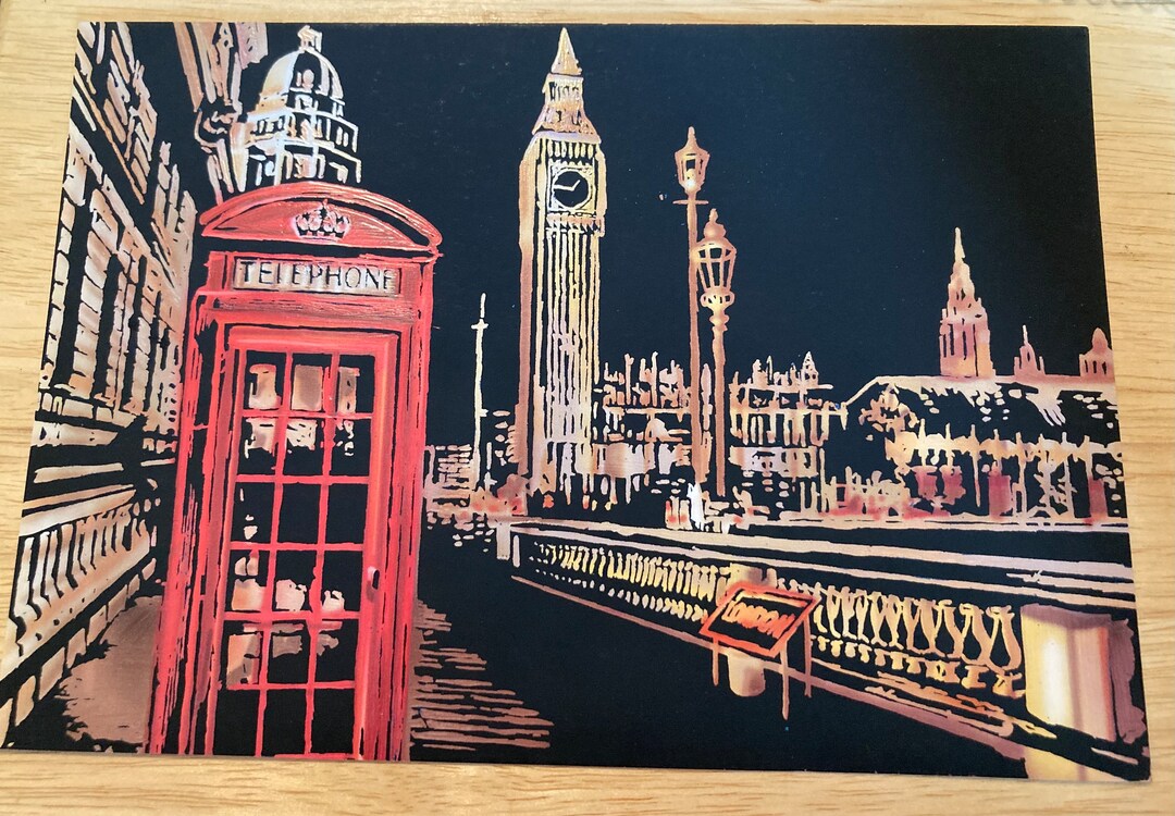 Big Ben Scratch Art - Etsy