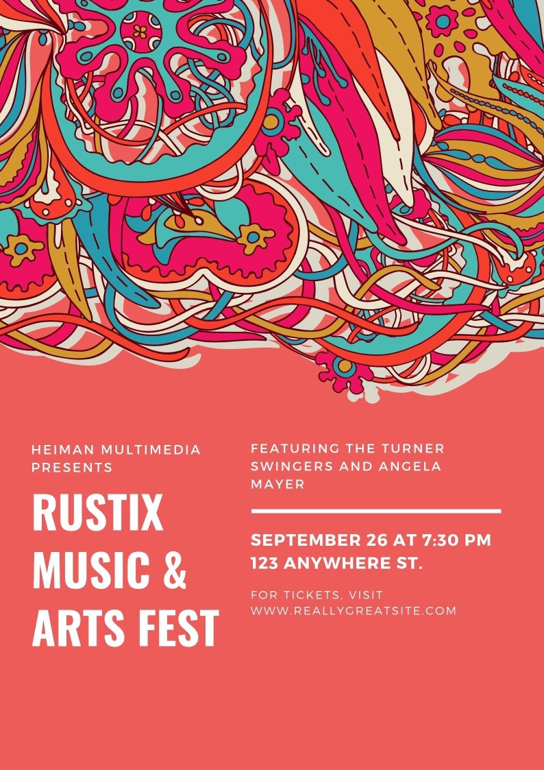 Color Fulillustrated Music Festival Poster - Etsy