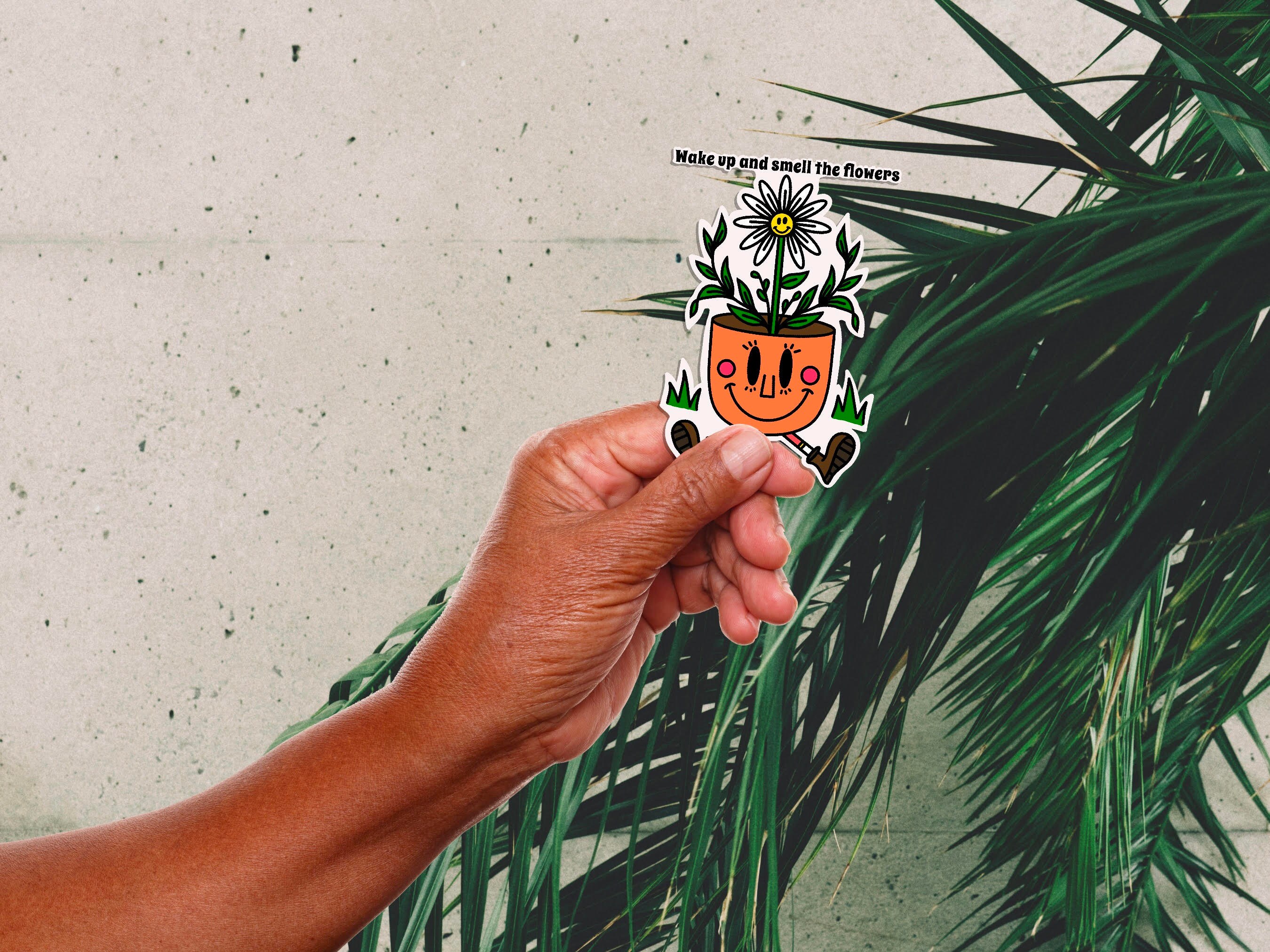 Wake up and Smell the Flowers SVG | PNG, Plant Lovers Svg, Smiley Face ...