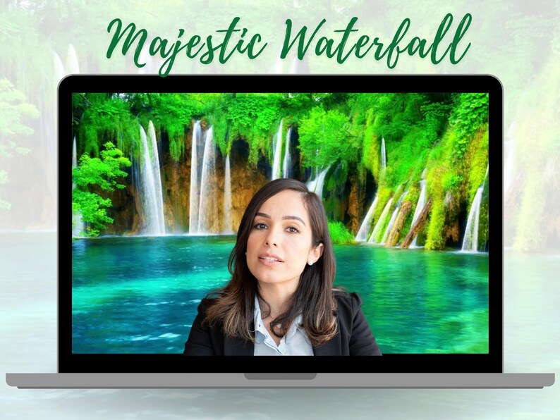 Waterfall Nature Vtuber Animated Virtual Background Zoom - Etsy