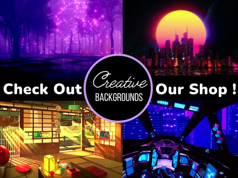 Cyberpunk Room Vtuber Animated Background for Twitch Virtual - Etsy