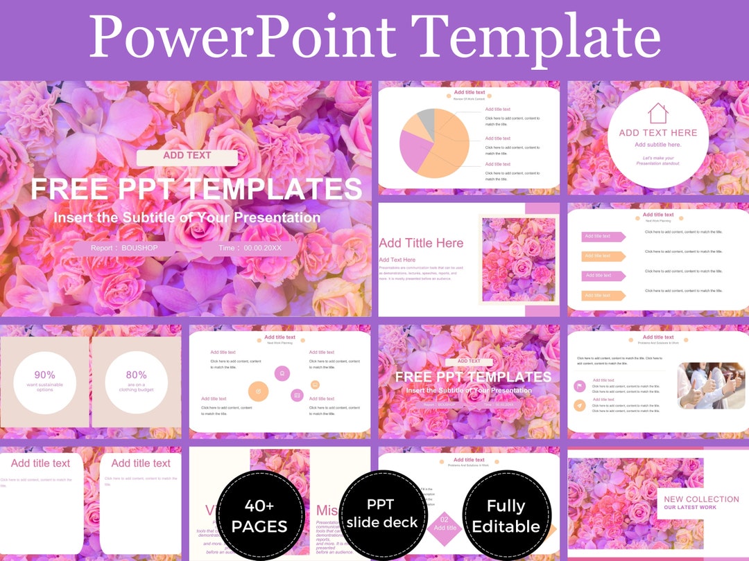 Minimal Floral Aesthetic Powerpoint Template, Google Slides Pitch-deck ...