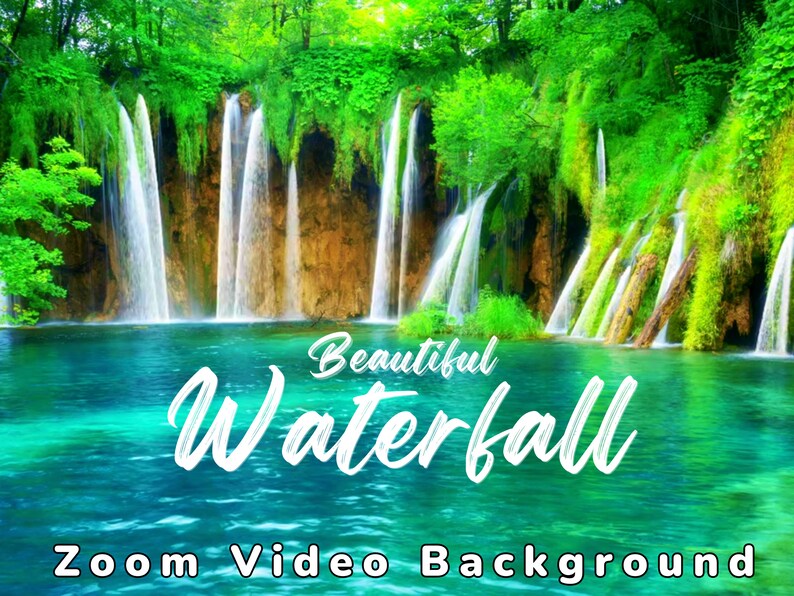 Waterfall Nature Vtuber Animated Virtual Background Zoom - Etsy