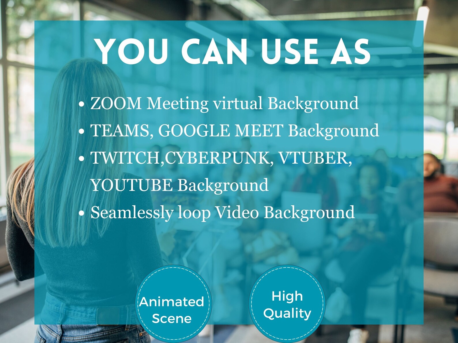 Beach Animated Virtual Background Zoom Background Video Loop Vtuber ...