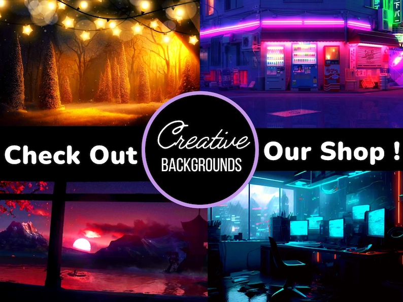 Purple Lofi Vtuber Animated Background for Twitch, Virtual Background ...