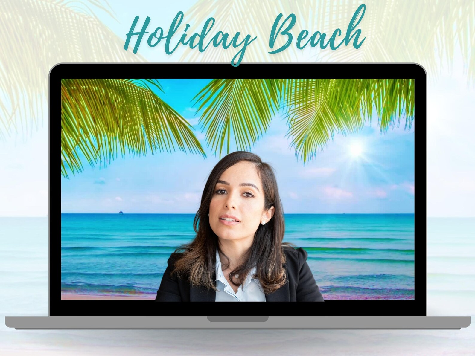 Beach Animated Virtual Background Zoom Background Vtuber - Etsy