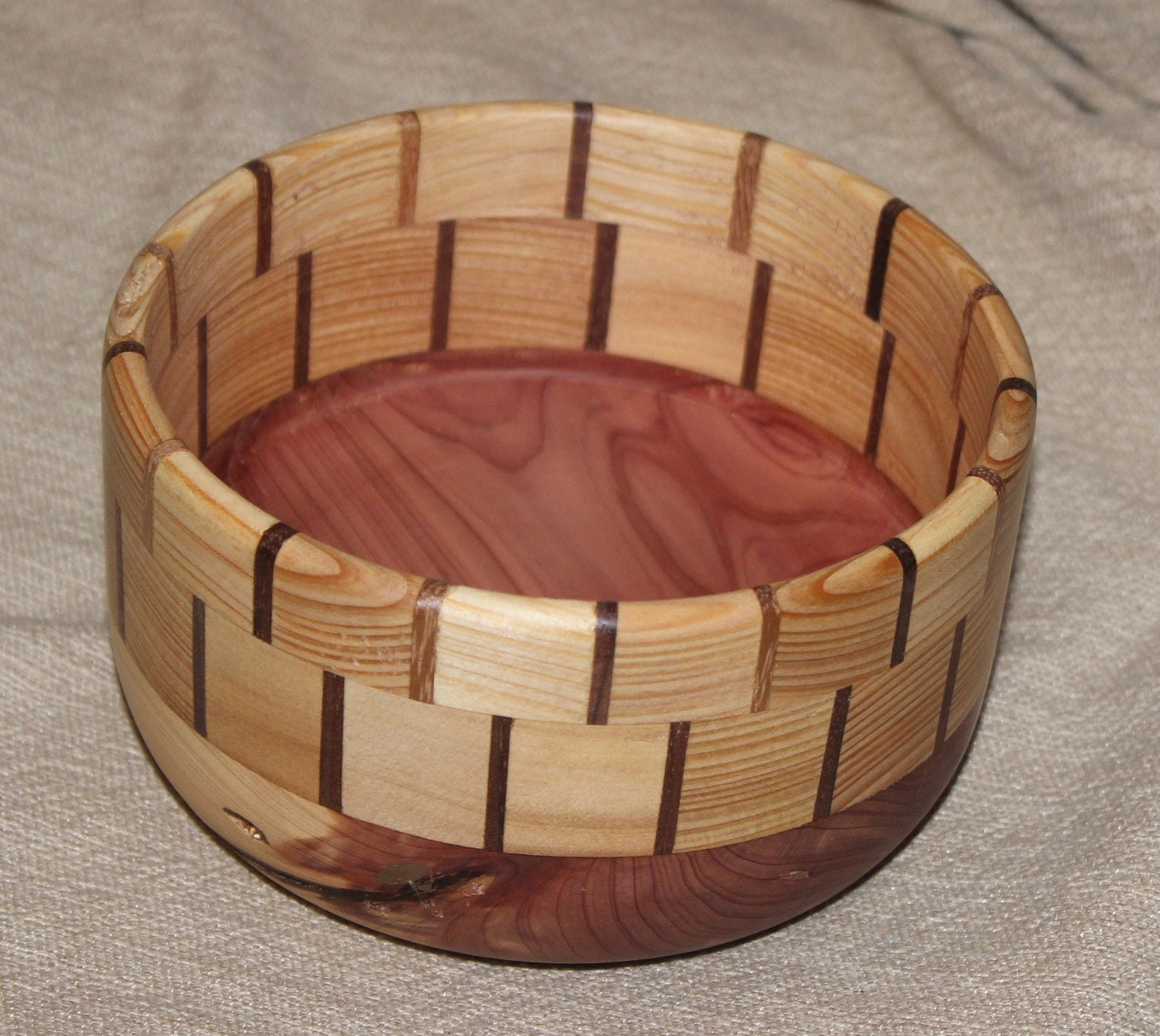 Segmented Bowl. Cedar, Cypress, and Walnut. 5 by 3 - Etsy