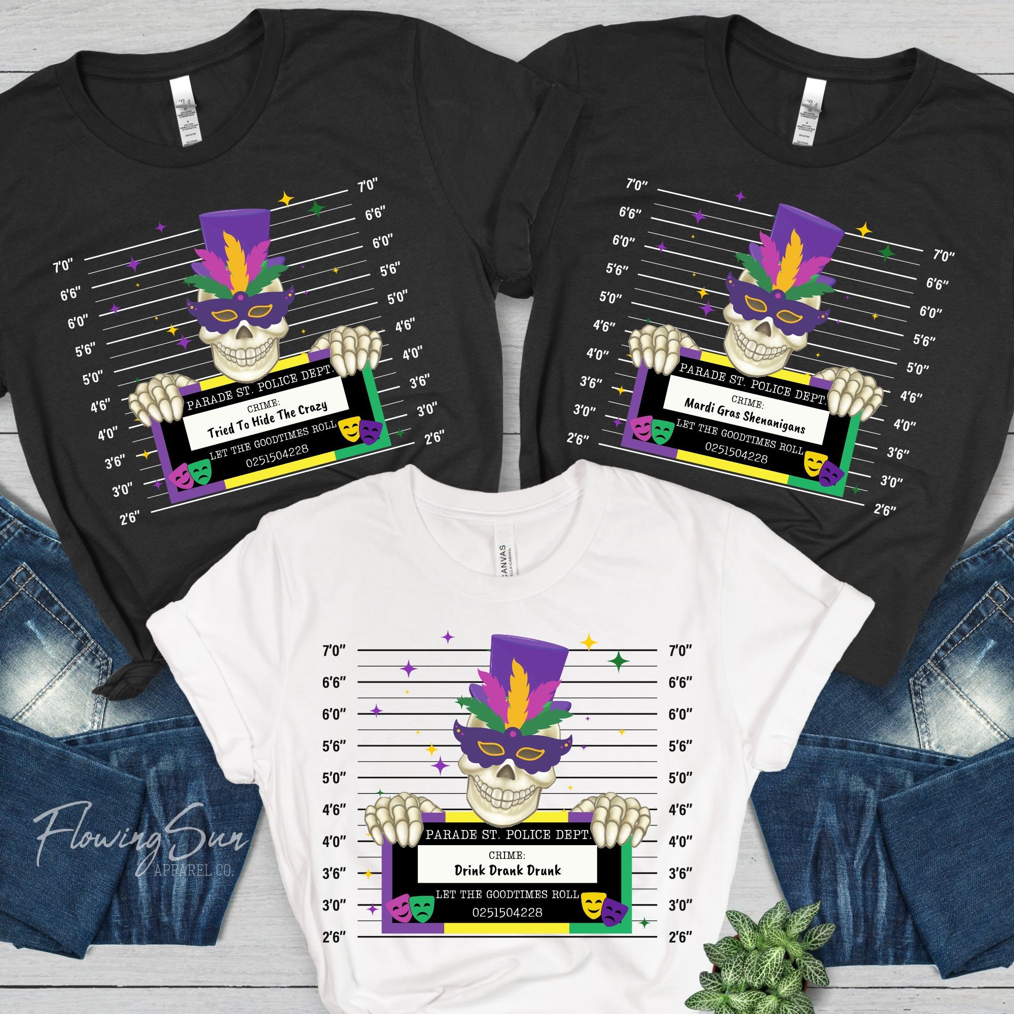 Funny Mardi Gras Group Shirts, Matching Fat Tuesday T-shirts, Mobile ...
