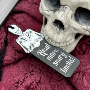 Skeleton Bookmark Skull Bookmark for Horror Fans of Scary Book Funny ...