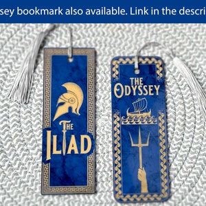 Iliad Bookmark for Fans of Homer Bookmark Classic Literature Gift Iliad ...