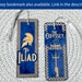 Iliad Bookmark for Fans of Homer Bookmark Classic Literature Gift Iliad ...