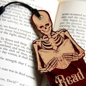 Skeleton Bookmark Skull Bookmark for Horror Fans of Scary Book Funny ...