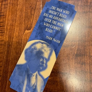 Mark Twain Bookmark Gift for Mark Twain Fan Gift for Tom Sawyer Lover ...