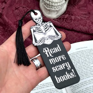 Skeleton Bookmark Skull Bookmark for Horror Fans of Scary Book Funny ...