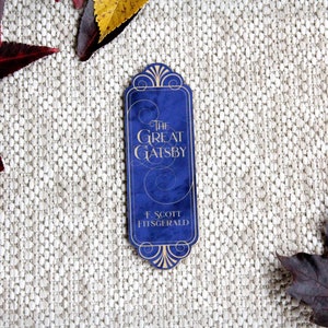 Great Gatsby Bookmark | Classic Novel Lover | F. Scott Fitzgerald ...
