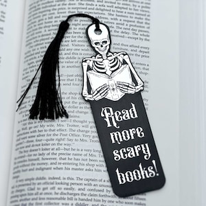 Skeleton Bookmark Skull Bookmark for Horror Fans of Scary Book Funny ...