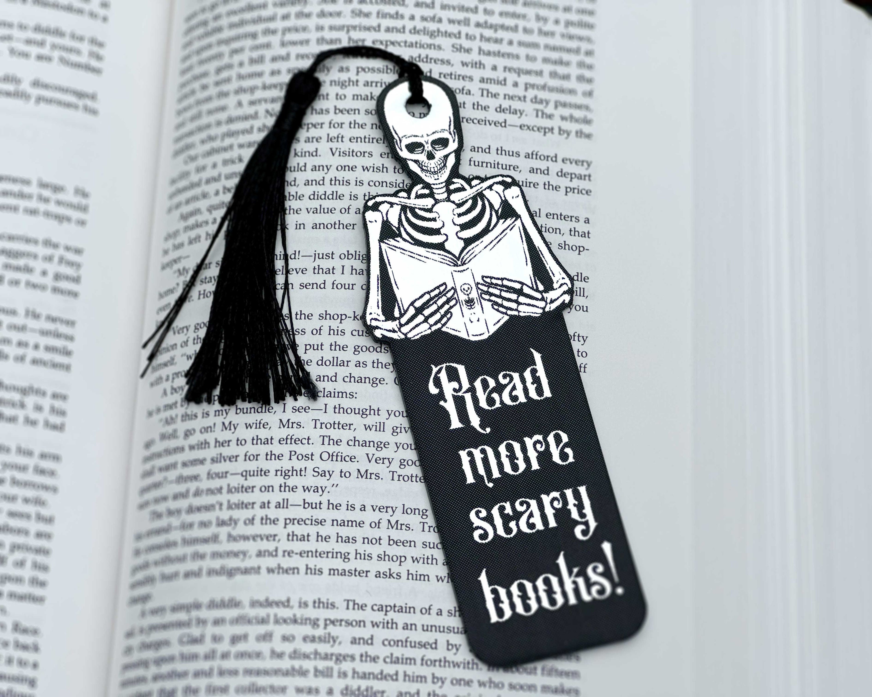 Skeleton Bookmark Skull Bookmark for Horror Fans of Scary Book Funny ...