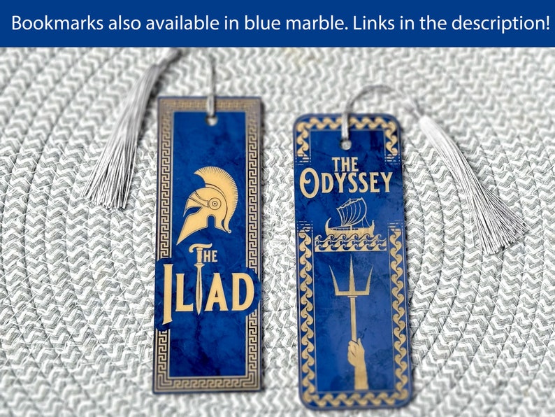 Iliad Bookmark for Fans of Homer Bookmark Classic Literature Gift Iliad ...