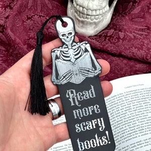 Skeleton Bookmark Skull Bookmark for Horror Fans of Scary Book Funny ...